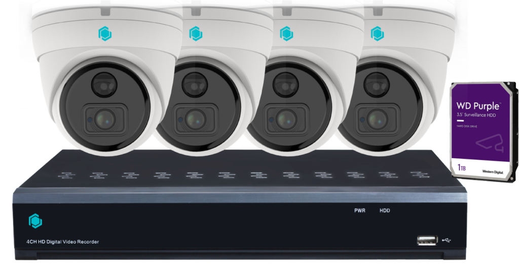 IP AI KIT - 4 Ports-8MP/4K + 4 x 8MP cameras + HDD - GSD